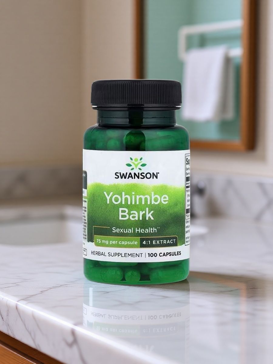 Кора йохимбе, 75 мг, 100 капсул Swanson