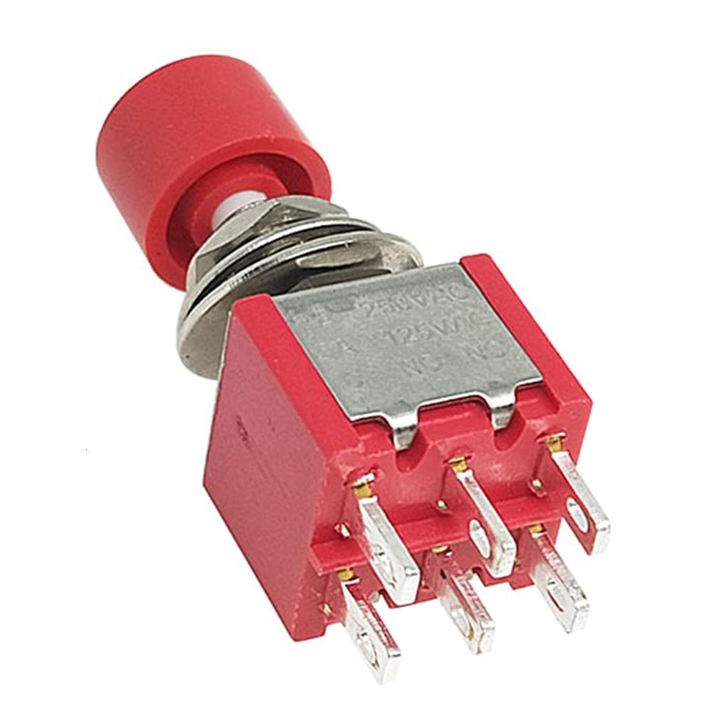 Кнопка тактильная PS102 3Pin 6Pin 250VAC 120VAC, Красная кепка 6 футов