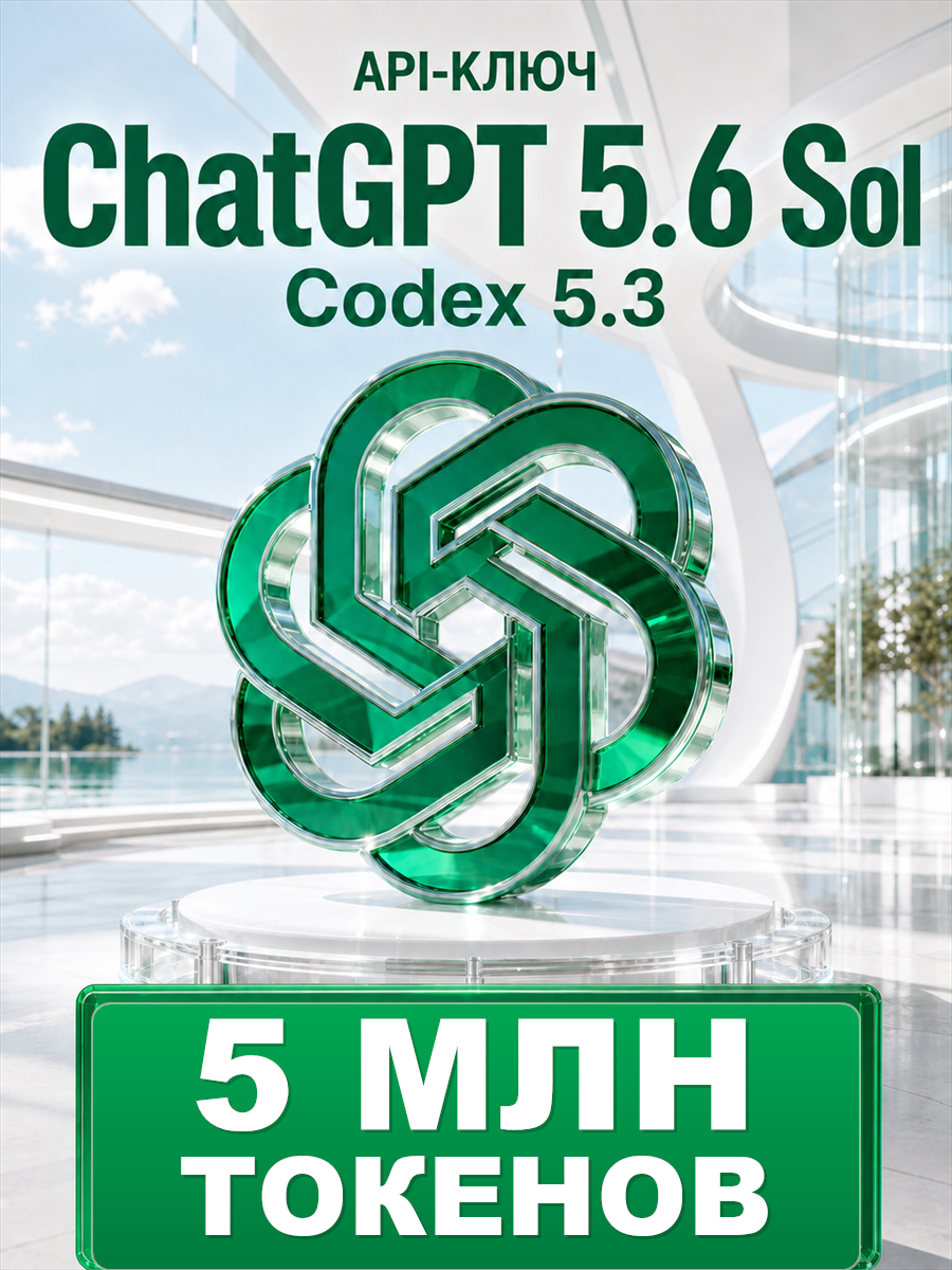 ChatGPT 5,5 API-ключ 5 МЛН токенов | Официальный API ключ для ChatGPT и Codex 5 млн токенов