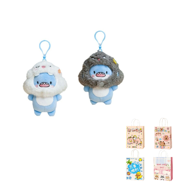 Плюшевая игрушка-шарм унисекс X3COMMUNE Милая акула, 12CM EU, Combo Set