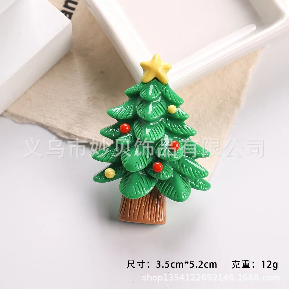 5 шт. Рождественские фигурки из резины Зеленый, tree