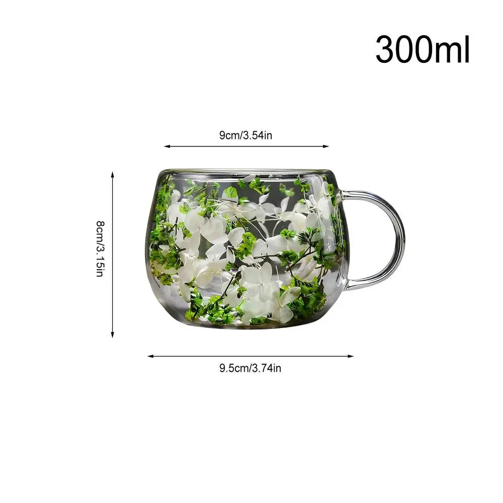 Термостойкая стеклянная кружка 300 мл Green