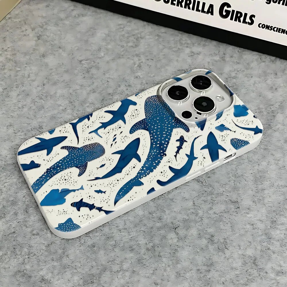 Мягкий чехол-накладка с рисунком акулы для iPhone 17 Pro Max, 13 Air, 12 Plus, 11, 14, For iphone 11