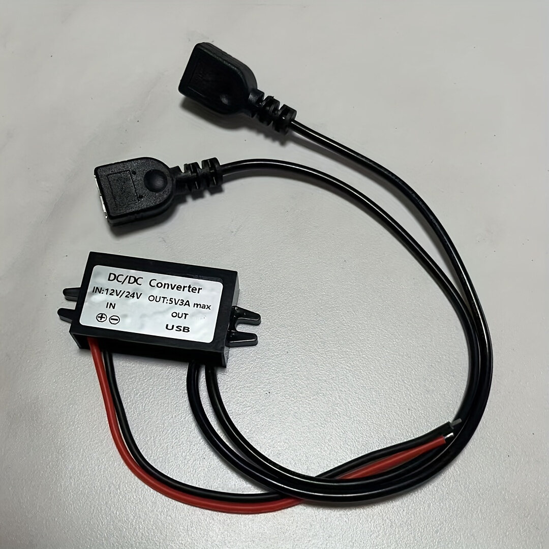 Понижающий преобразователь напряжения DC-DC 12–24 В в 5 В 3 А 15 Вт с двойным USB интерфейсом, портами Type-C и Micro, модуль питания для смартфонов, автомобилей, навигаторов и видеорегистраторов, защита от перенапряжения и короткого замыка