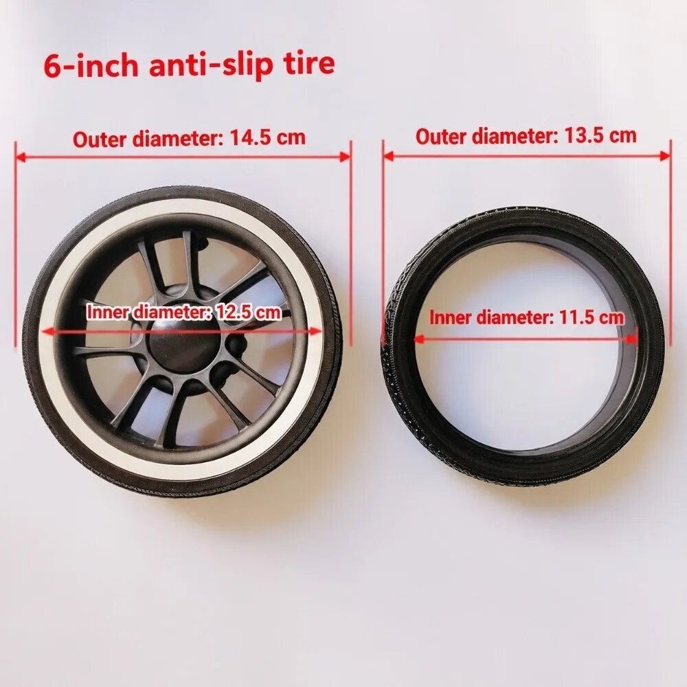 Колесо резиновое 13.5cm-B для Babyzen Yoyo Yoya YuYu
