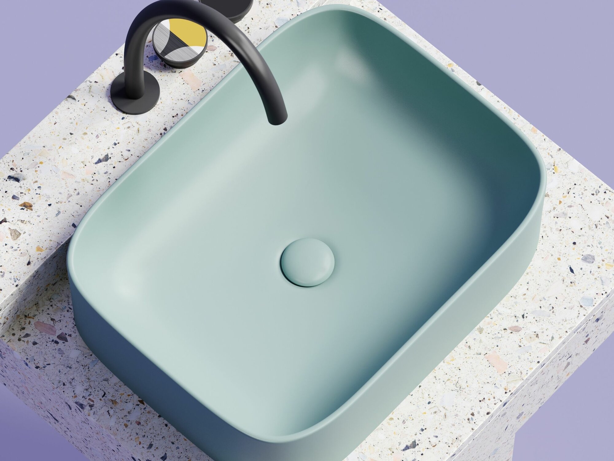 Мебельная раковина Ceramicanova Element 50 CN6052MLG зелёный матовый