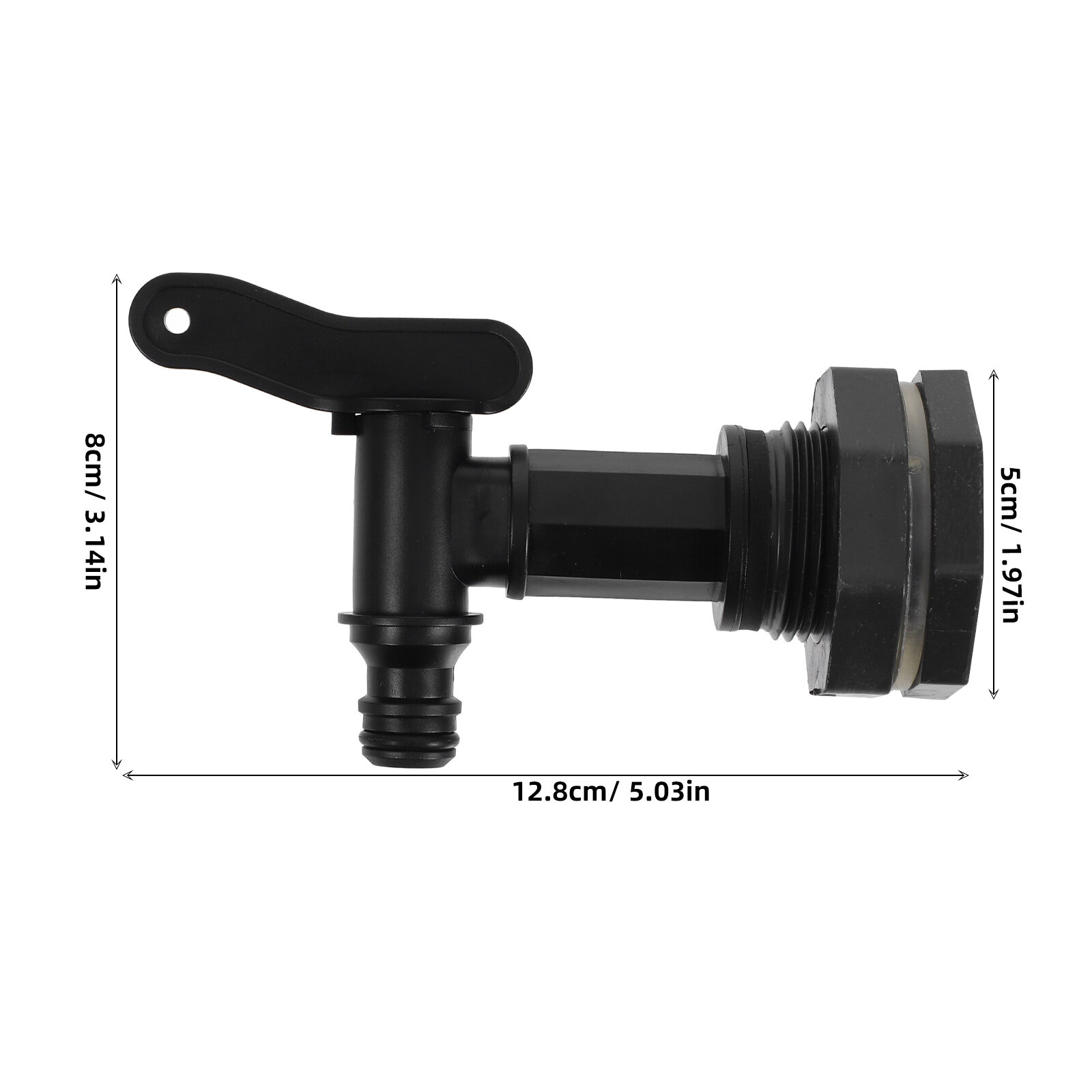 Кран Для Бочки Ibc 3/4 Дюйма Из Пвх Прочный И Легкий В Установке 12 80X8 00X2 50Cm