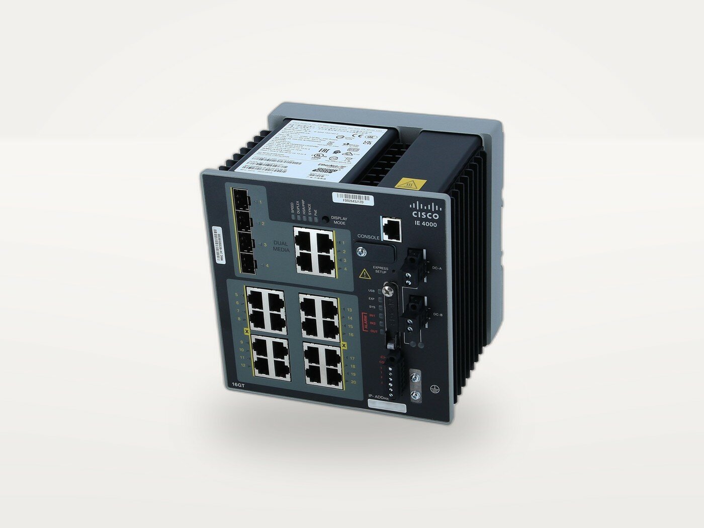 Коммутатор IE-4000-8GT8GP4G-E IE4000 switch with 8 GE Copper, 8 GE PoE+ and 4 GE combo uplink ports