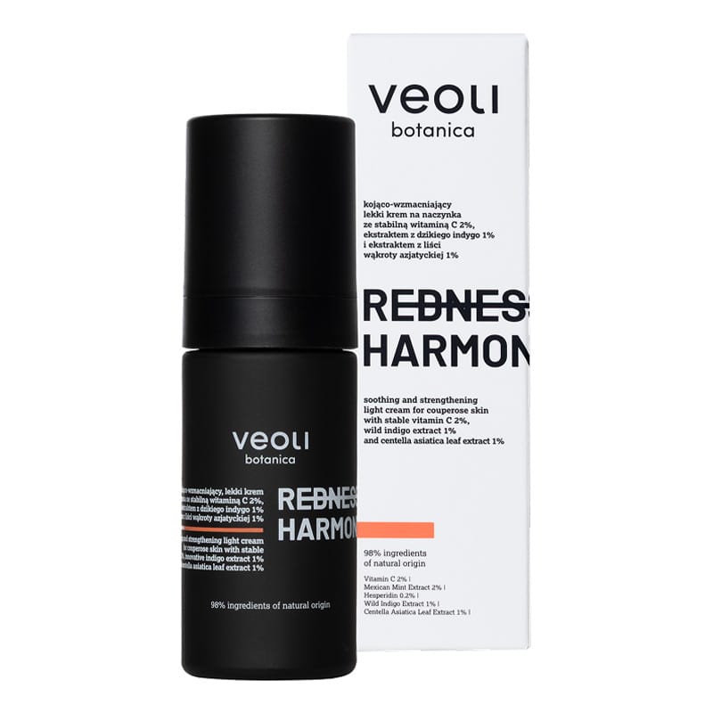 Крем для ухода за кожей Veoli Botanica Redness Harmony Успокаивающе-укрепляющий легкий крем для капилляров 30 мл