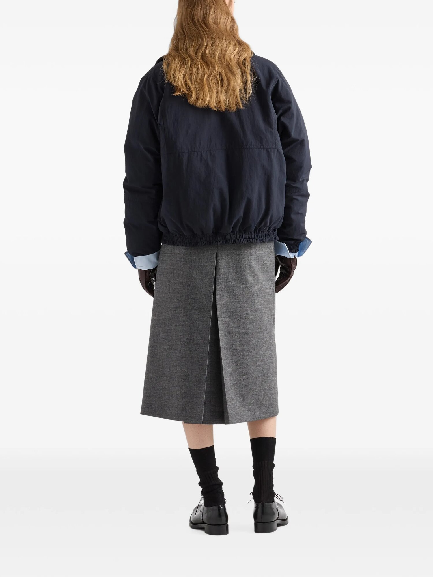 Куртка Prada Reversible Re-Nylon down jacket, размер 42, синий — фото 1