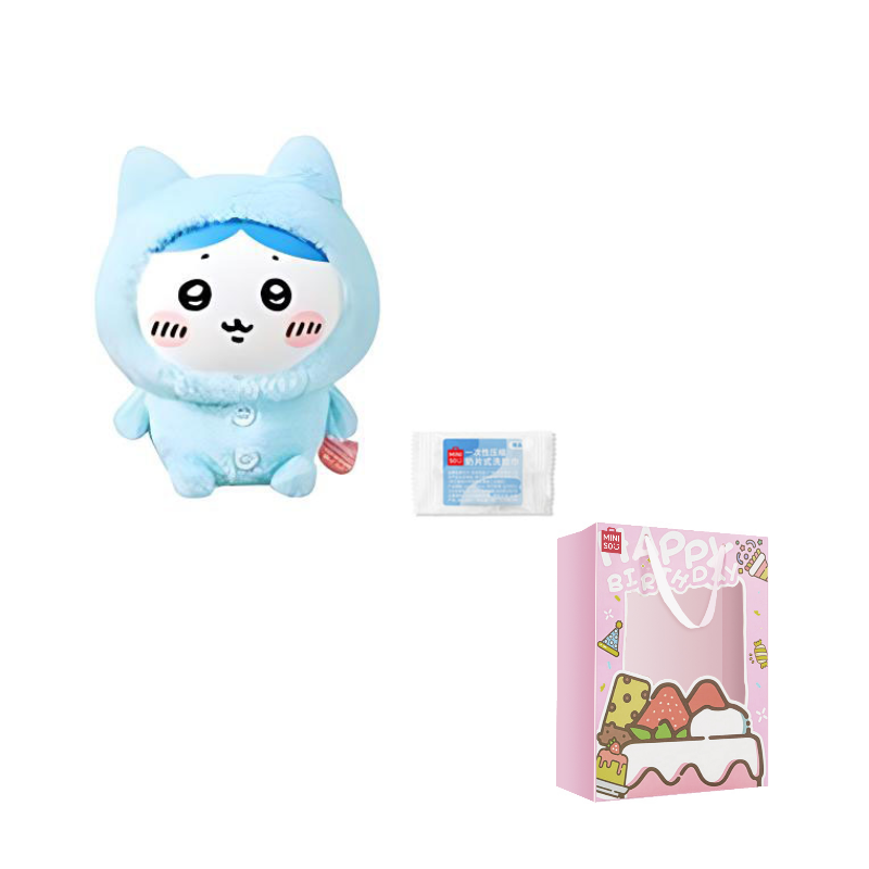 Пижамная коллекция плюшевые куклы унисекс MINISO x Chiikawa Hachiware+Face Towel 1 шт.