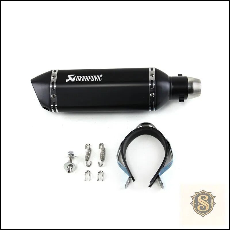 Глушитель на мотоцикл акрапович Akrapovic Gasoline длиной 370 мм