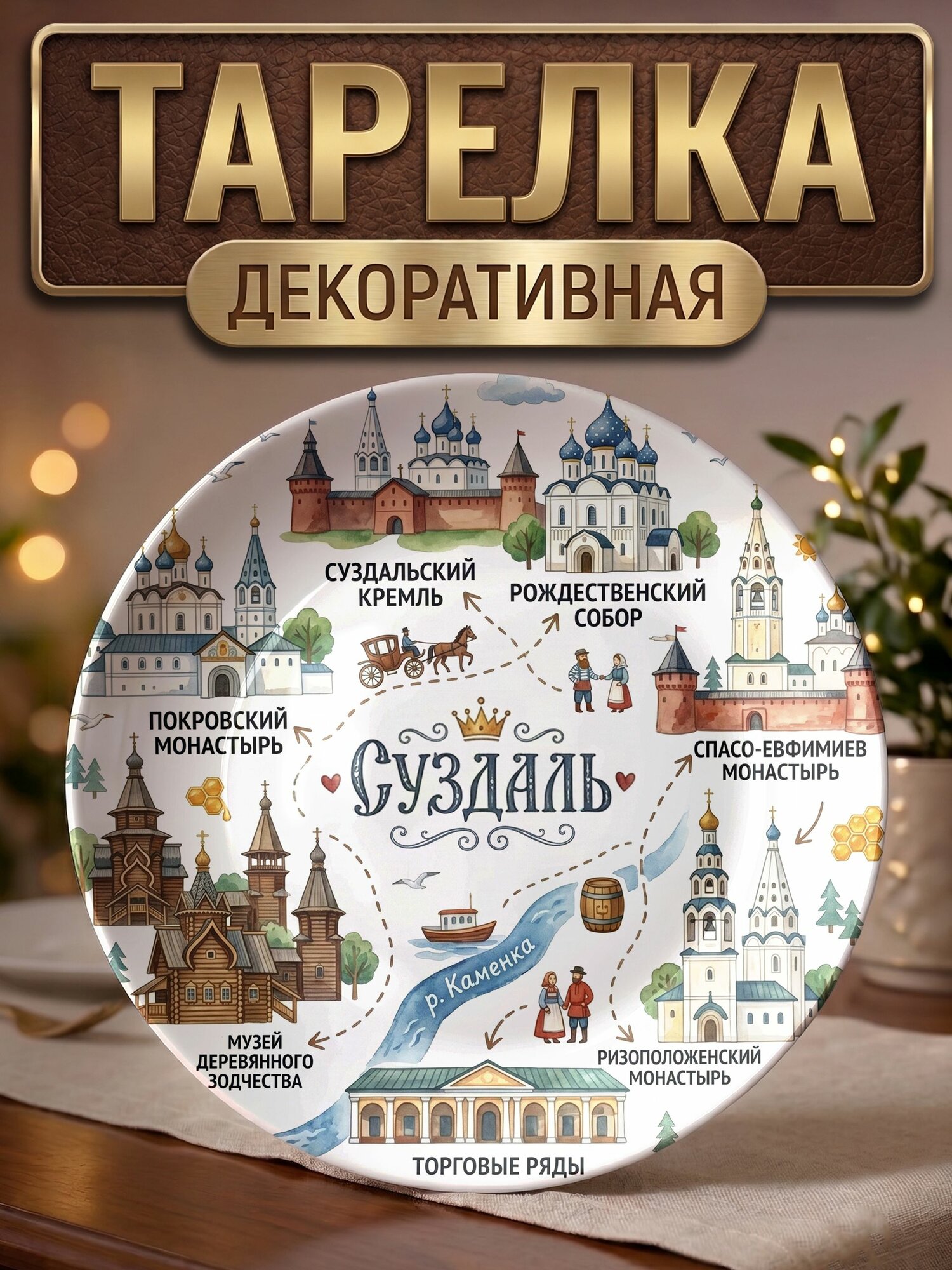 Тарелка декоративная Суздаль