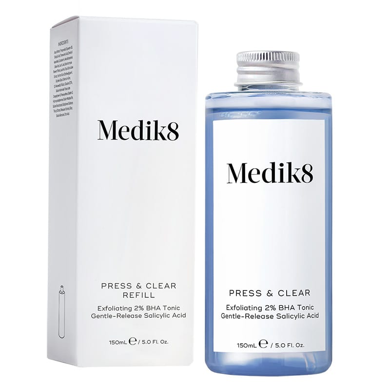 Тоник для ухода за кожей Medik8 Press & Clear Refill Тоник для кожи с несовершенствами (сменный блок) 150 мл