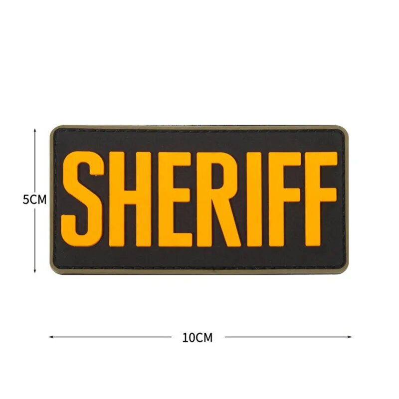 Нашивка Sheriff желтая, 10x5 см, MB1434
