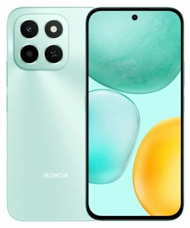 Смартфон Honor X6C, зелёный, экран 6,61", IPS, 120Гц, 6/256ГБ, NFC, сканер отпечатка