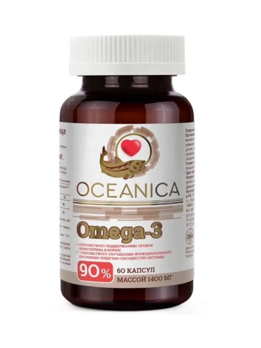 Океаника Омега 3 - 90% в капсулах 1400 мг 60 шт