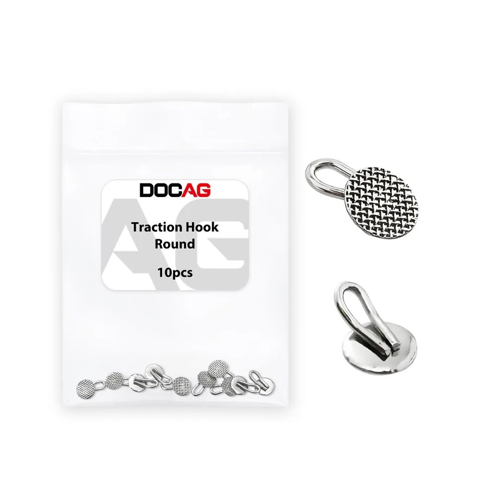 DOCAG Лингвальные кнопки для брекетов 10 шт. Traction Hook Round