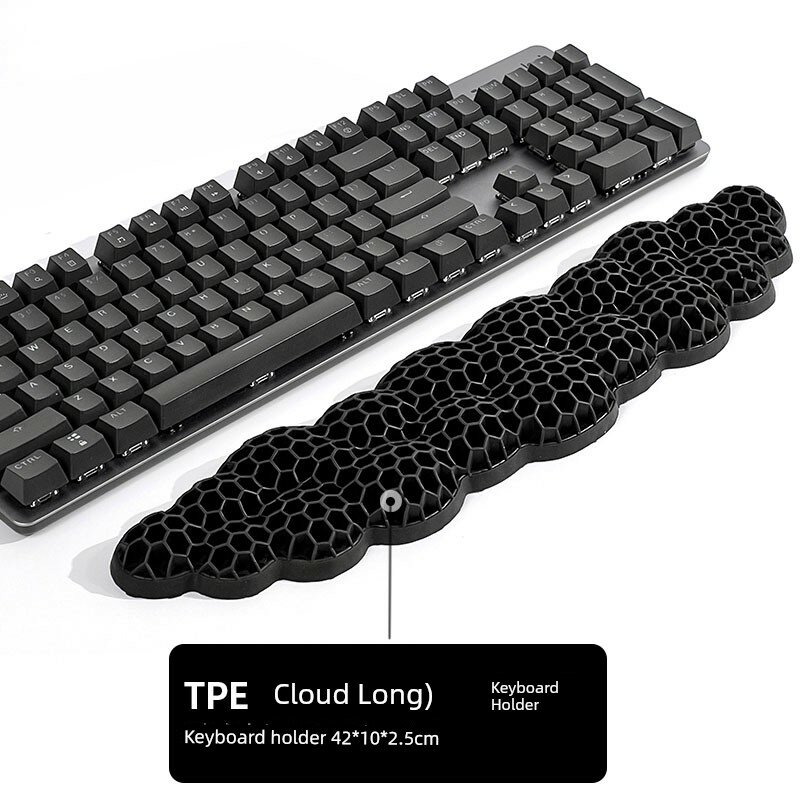 Подставка для запястий TPE Cloud Keyboard, коврик для мыши, дышащий, моющийся, для офиса, подставка для рук, моющаяся