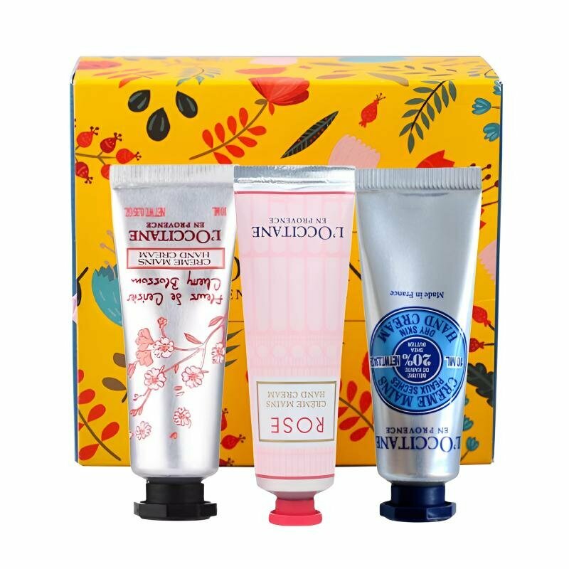 Набор кремов для рук унисекс LOCCITANE с ароматом потпури, 3 шт, праздничная упаковка