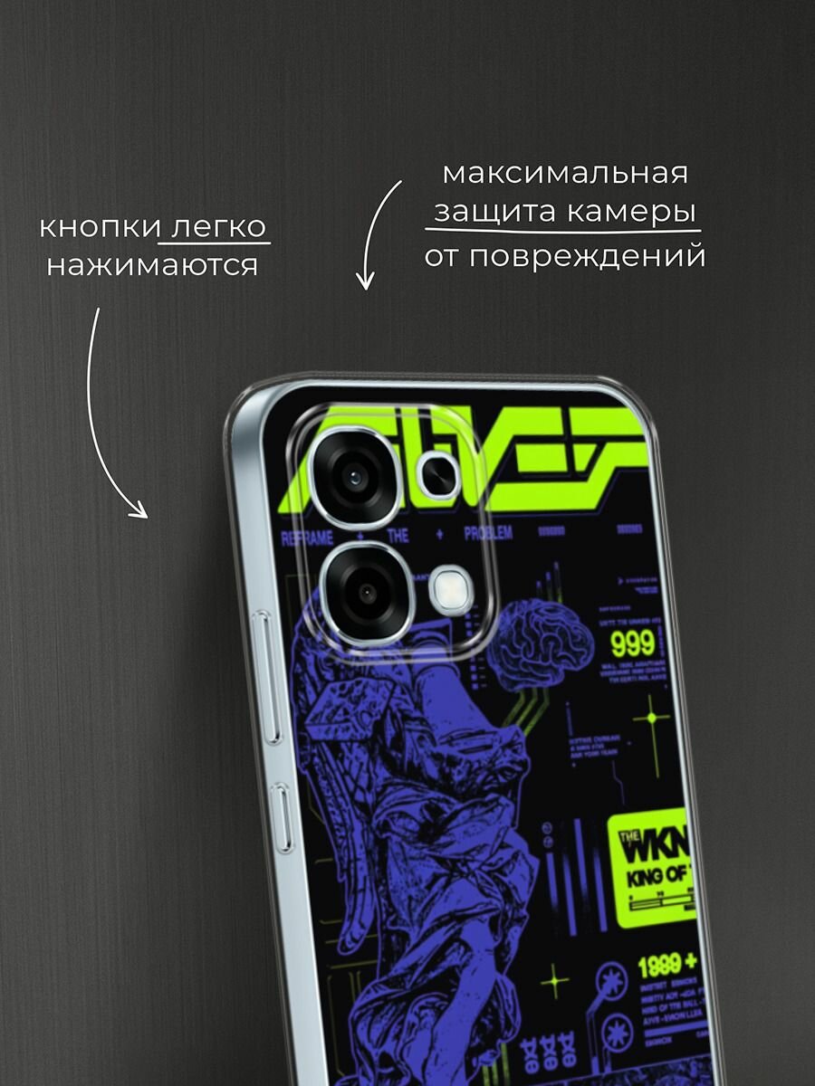 Чехол на Oppo A6 Pro / Оппо A6 Про с принтом Кислотное аниме — фото 1
