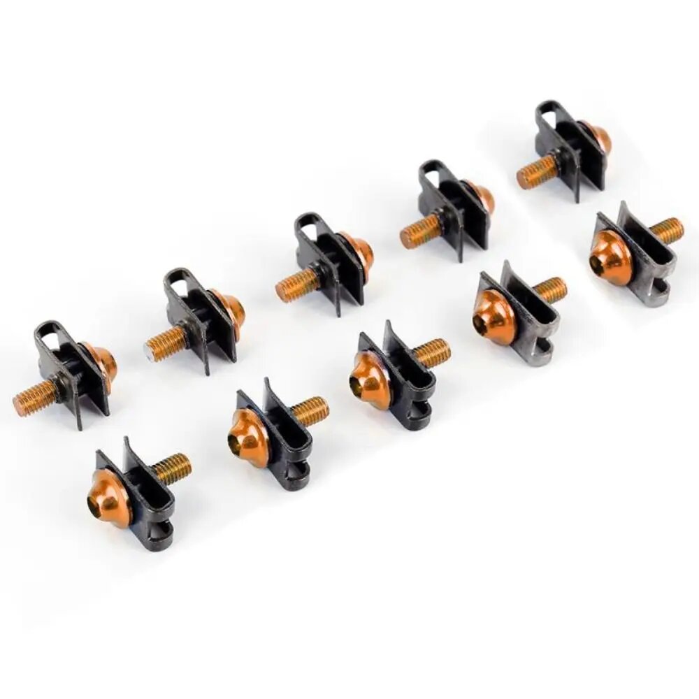 10 шт. болты для обтекателя мотоцикла M5 винты и гайки крепежные зажимы Многоцветный gold