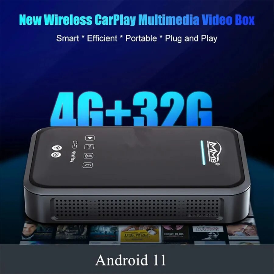 MMB Plus Для Беспроводного Carplay Android 11 Car Video TV Ai Box Player Dongle USB