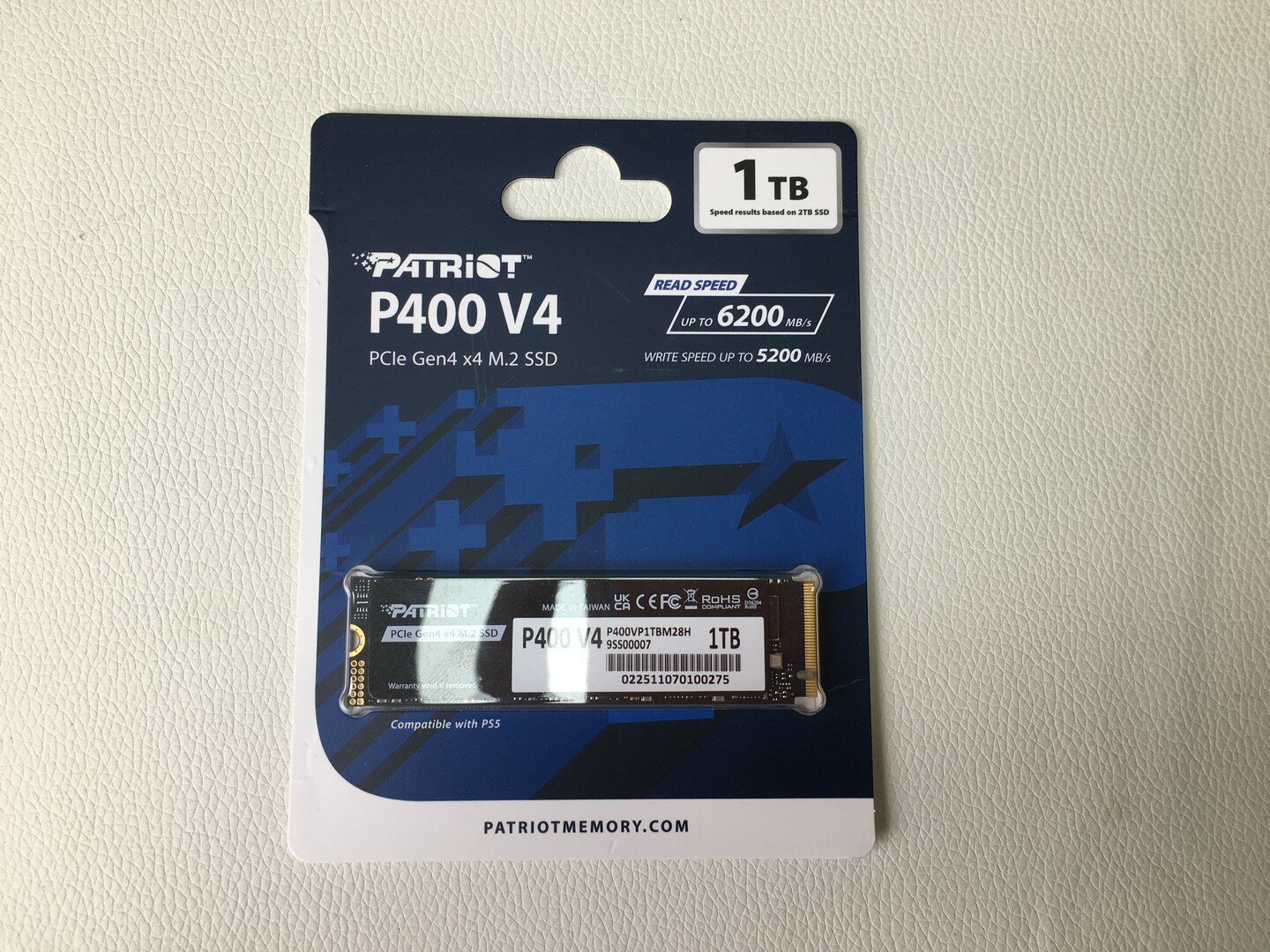 Накопитель SSD Patriot P400 V4 1 ТБ M.2 PCI-E 4.0, M.2 NVMe