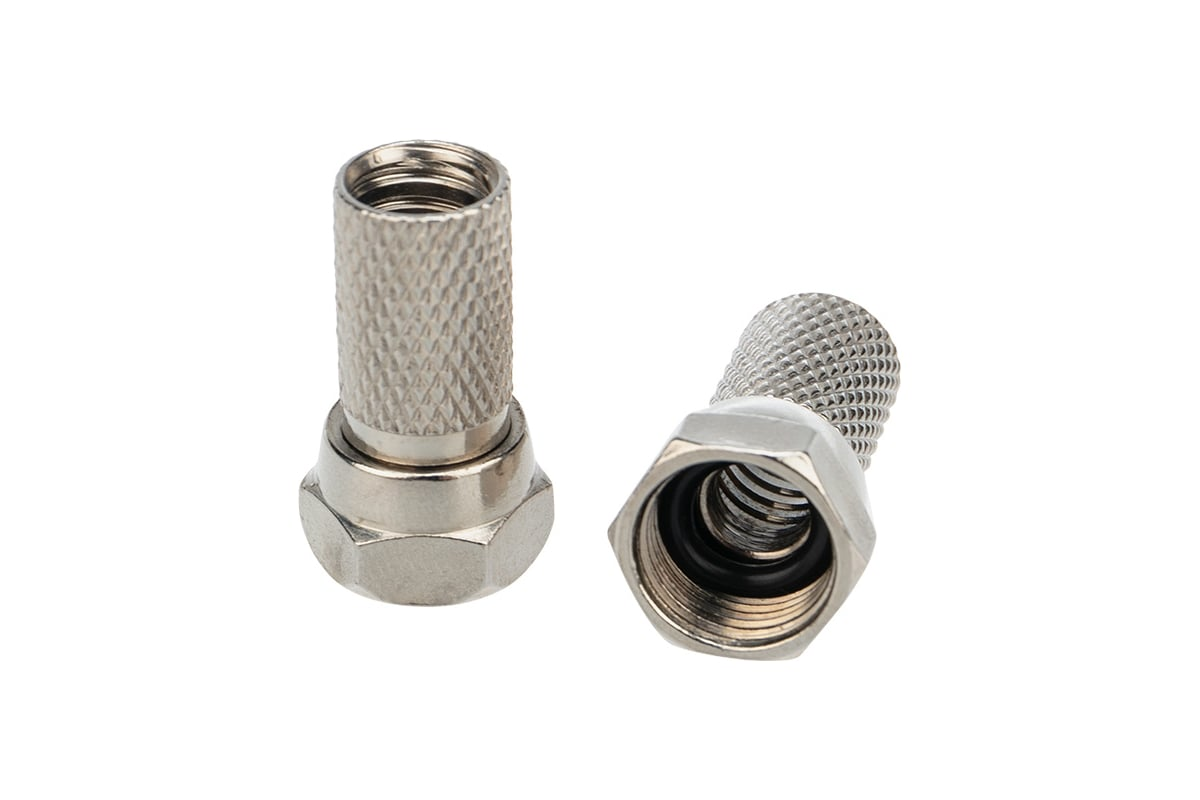 Набор Антенный разъем штекер F для SAT, с резиновым уплотнителем PRОсоnnесt (30 шт)