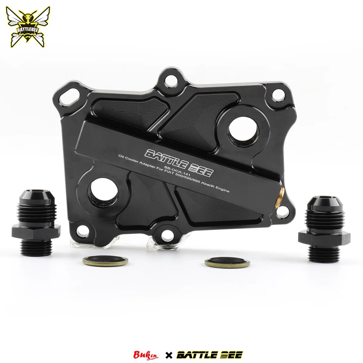 Адаптер для масляного радиатора, алюминиевый, для Fiat Abarth 500/595/695, для охлаждения масла двигателя, комплект пластинчатого маслоохладителя AN10 BB-OCA-141