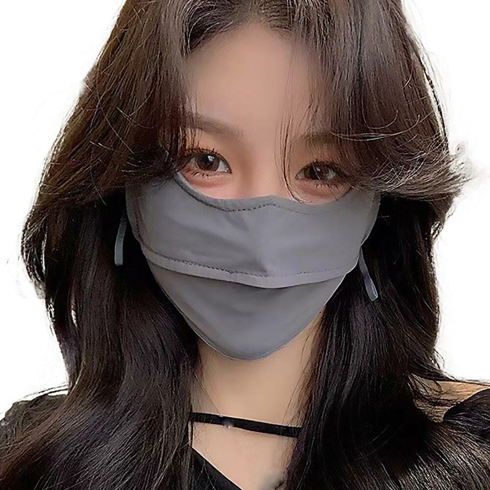 Маска для лица от солнца из льна, 3D защита от ультрафиолета