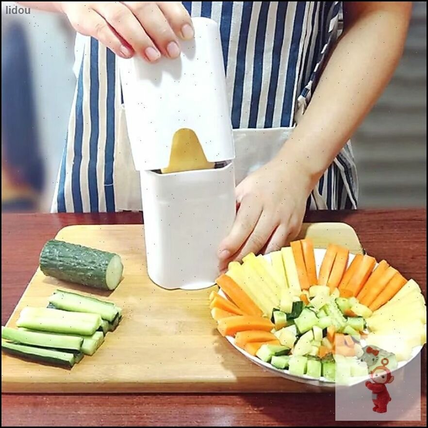 (Ручная) Картофелерезка / Машинка для резки картофеля фри из нержавеющей стали / Овощерезка