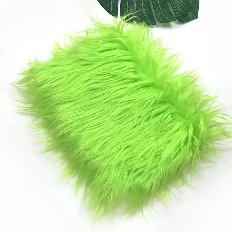 Зеленый искусственный мех 25x45 см, Цвет: 38