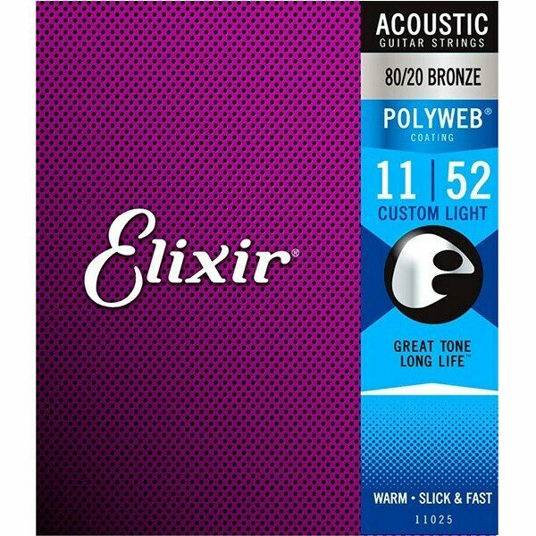 Струны для акустической гитары Elixir Custom 11025 POLYWEB