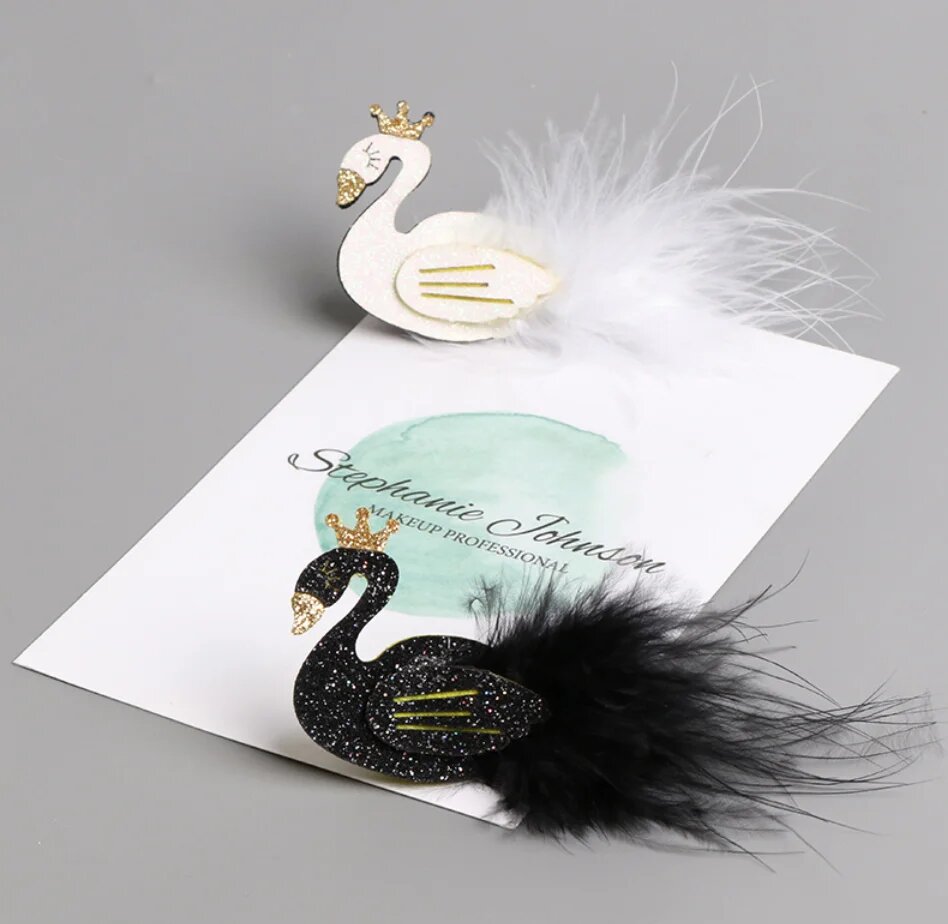 2 шт, заколки для волос, синтетическая кожа, разноцветные 3