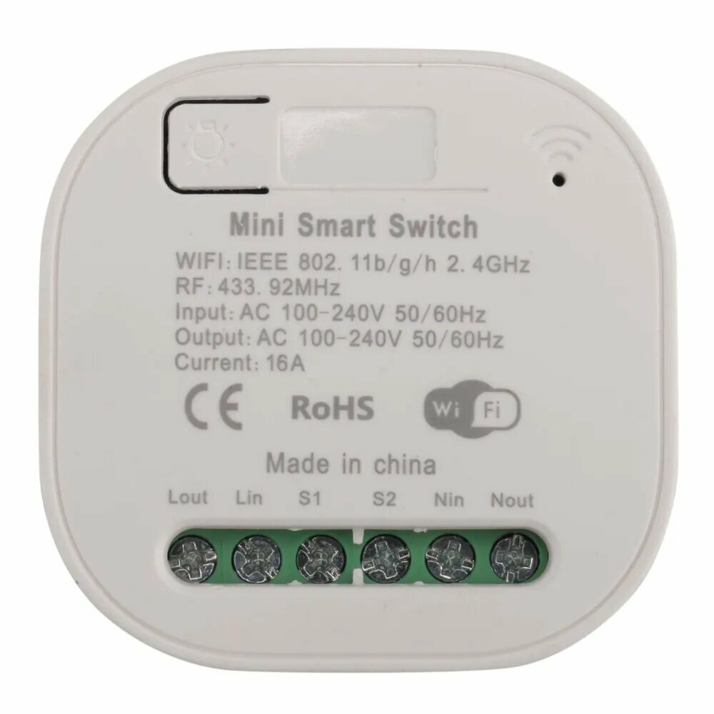 Приемник Tuya WIFI RF433, 16А, интеллектуальный беспроводной переключатель Wi-Fi, 433 МГц, таймер с дистанционным управлением совместим Home