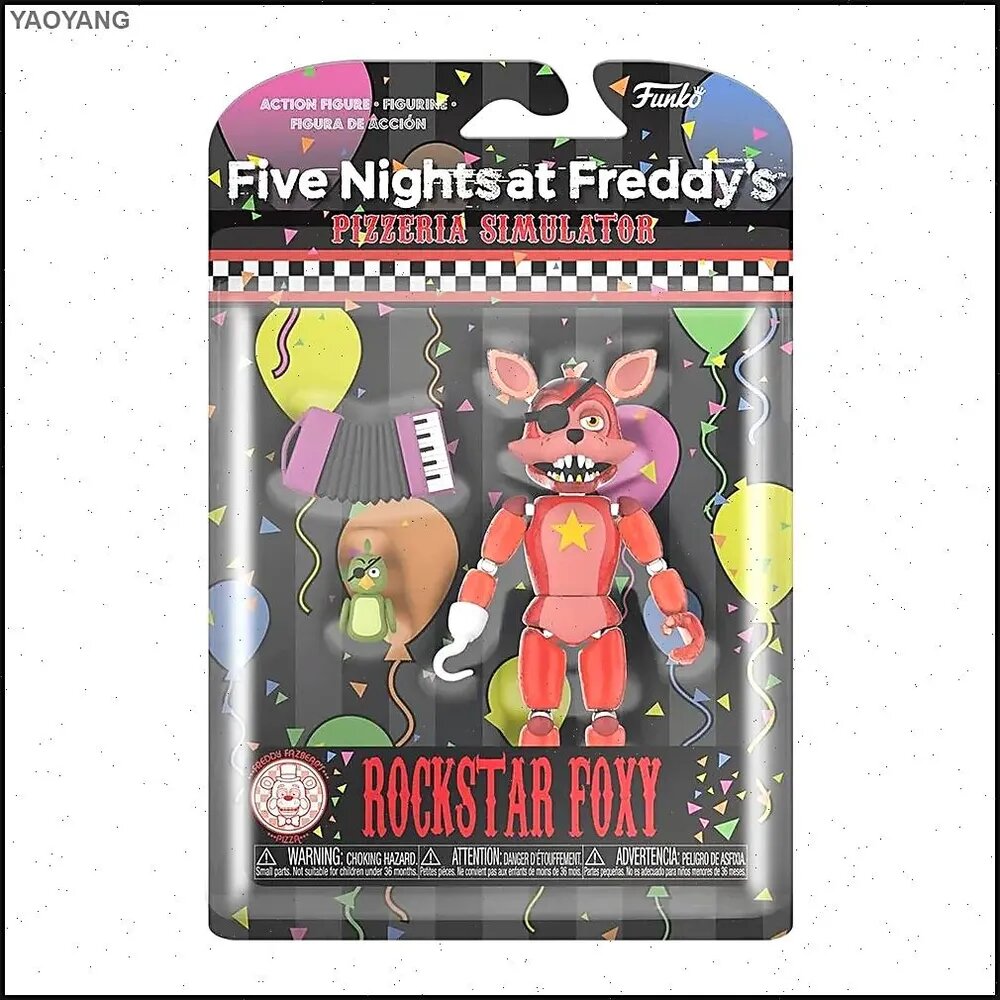 Подвижная фигурка Рокстар Фокси из 5 ночей с Фредди ( Action Figures: Five Nights at Freddy's Pizza Simulator - Rocky Foxy) 13 см