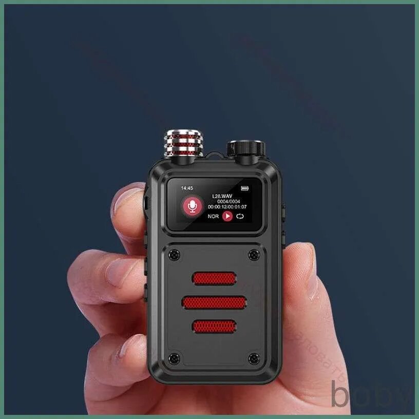 MP3-плеер с диктофоном 32 ГБ, черный, с шумоподавлением и трехмерным звукоснимателем — фото 1