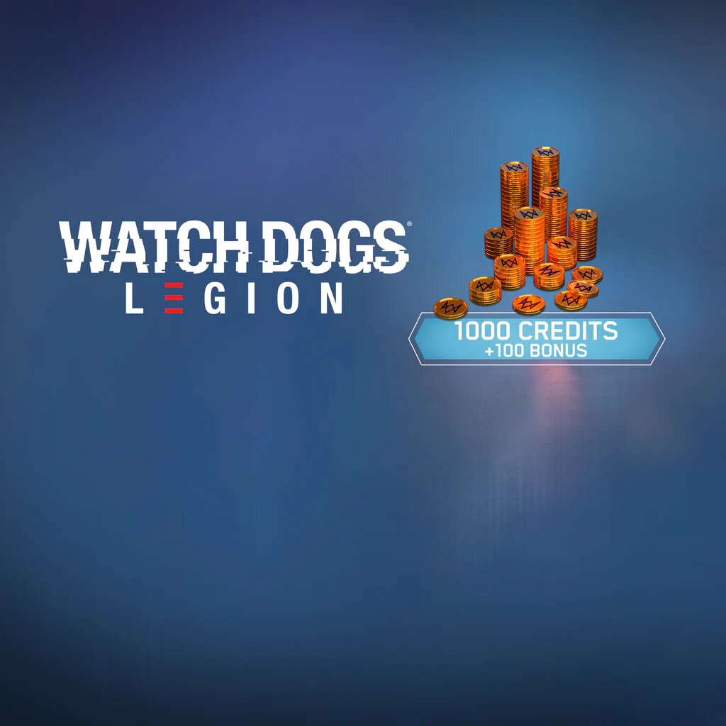 Дополнение WATCH DOGS: LEGION PS5 - 1100 WD CREDITS PACK, цифровое издание PlayStation 4 и PlayStation 5, регион Индия / код пополнения баланса