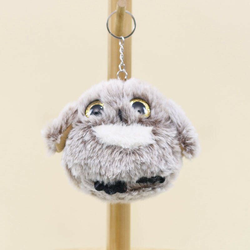 Реалистичная мягкая игрушка-сова брелок для ключей и сумки, милый плюшевый аксессуар