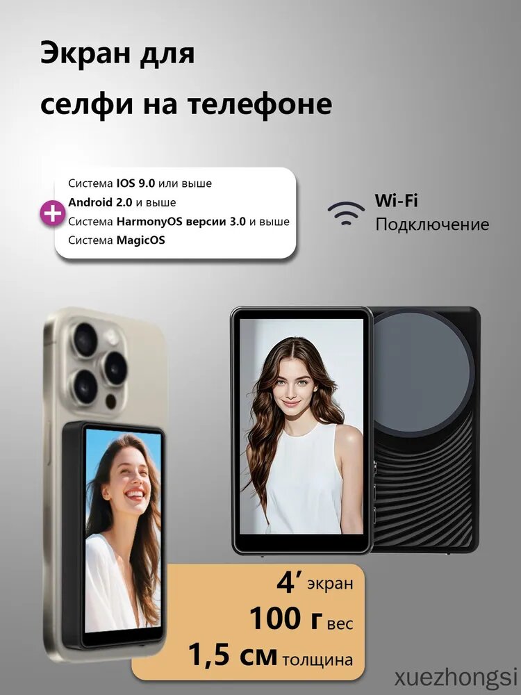 Селфи-экран для мобильных телефонов, селфи-монитор для видеоблога iphone