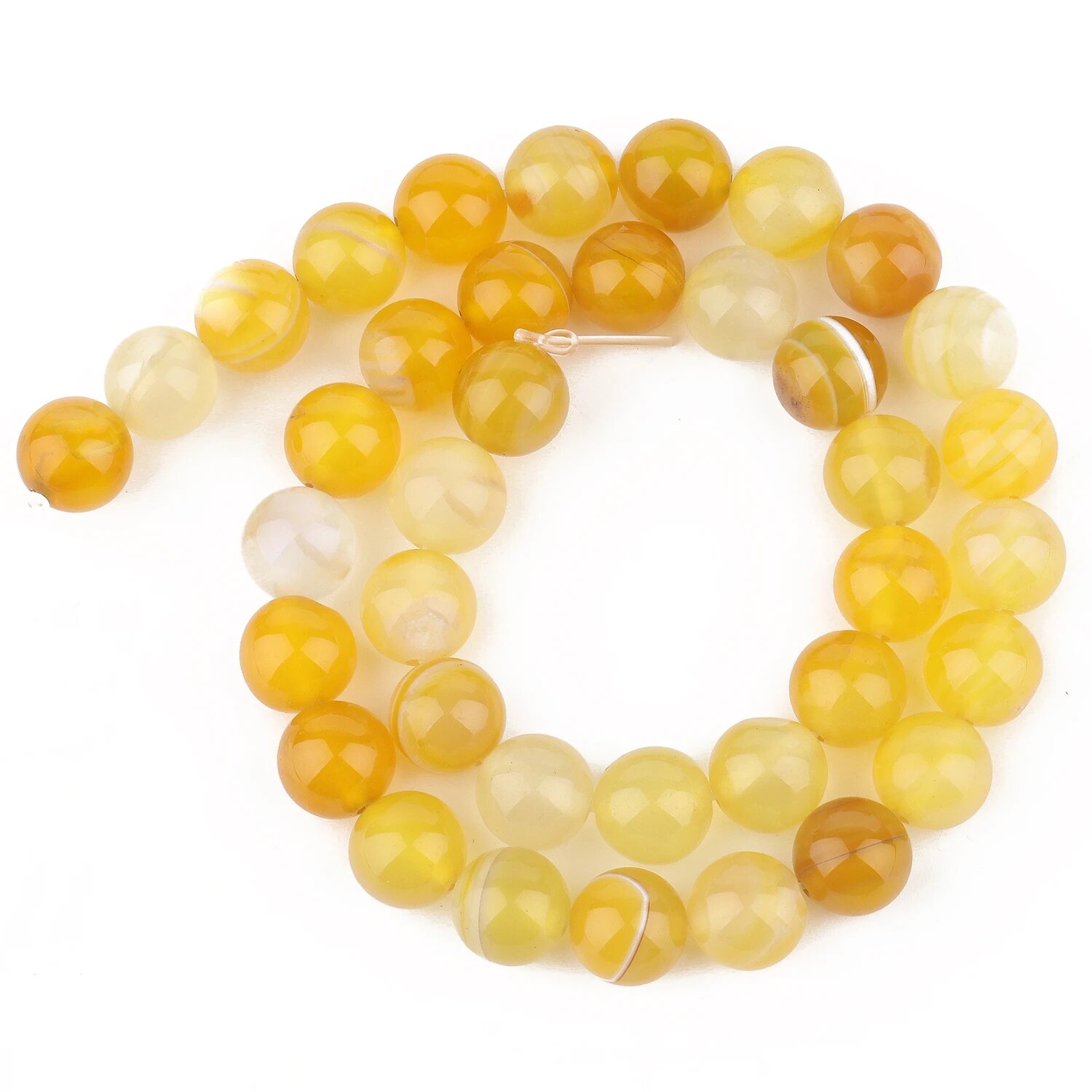 Синие бусины из камня сапфир цвета нефрита Xilitata Желтый, 8mm (approx 46pcs), Yellow sardonyx