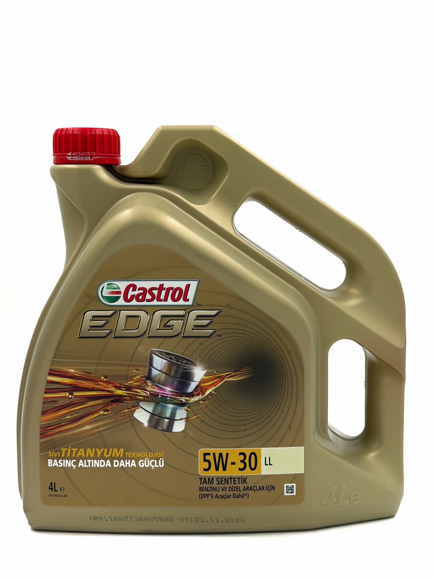 Масло моторное Castrol EDGE 5W-30 LL, 4 литра, синтетическое