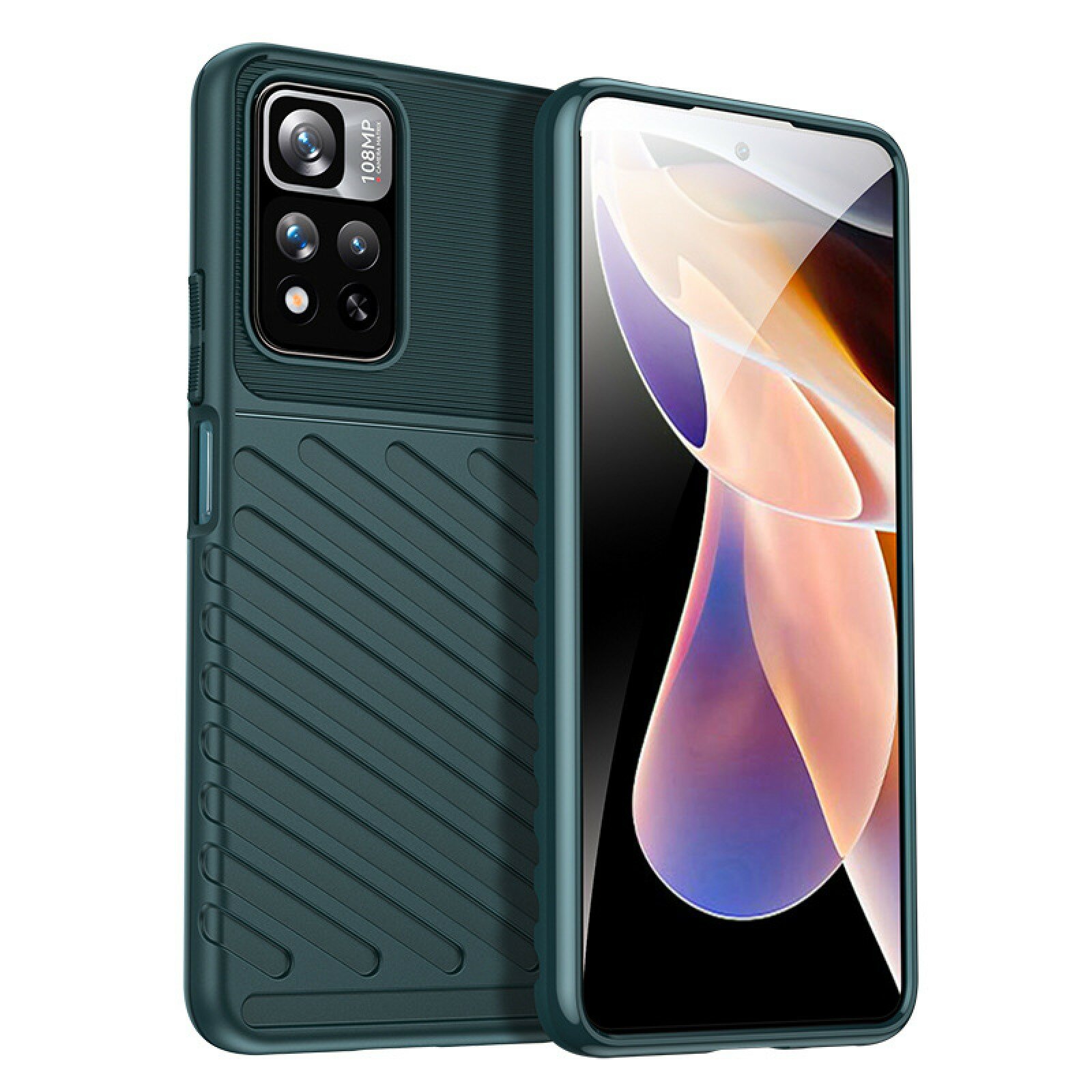 Чехол-панель-бампер MyPads Custodia Antiurto для Xiaomi Redmi Note 11T 5G и совместимых моделей с антиударной защитой