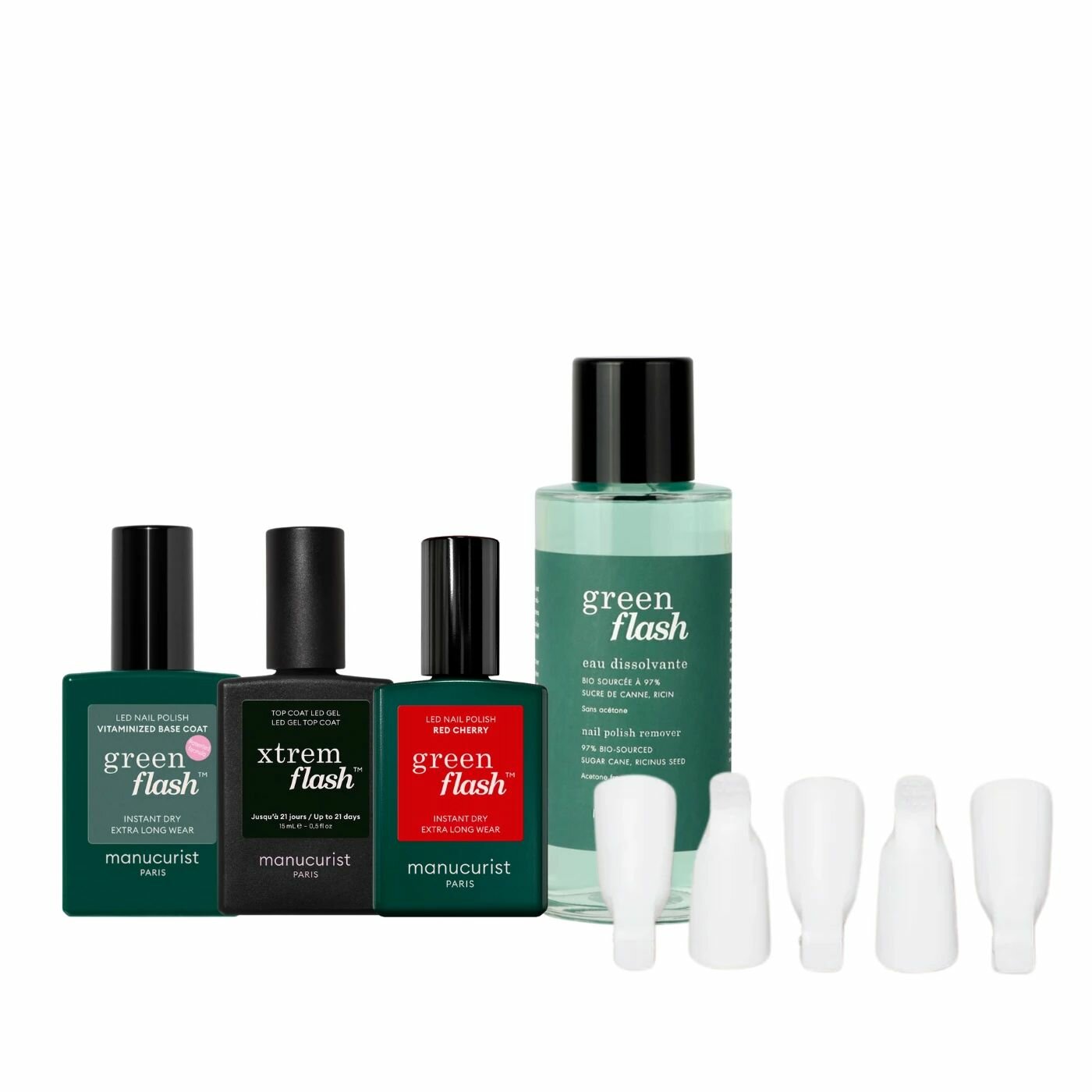 Manucurist Набор для маникюра Green Flash - оттенок Red Cherry