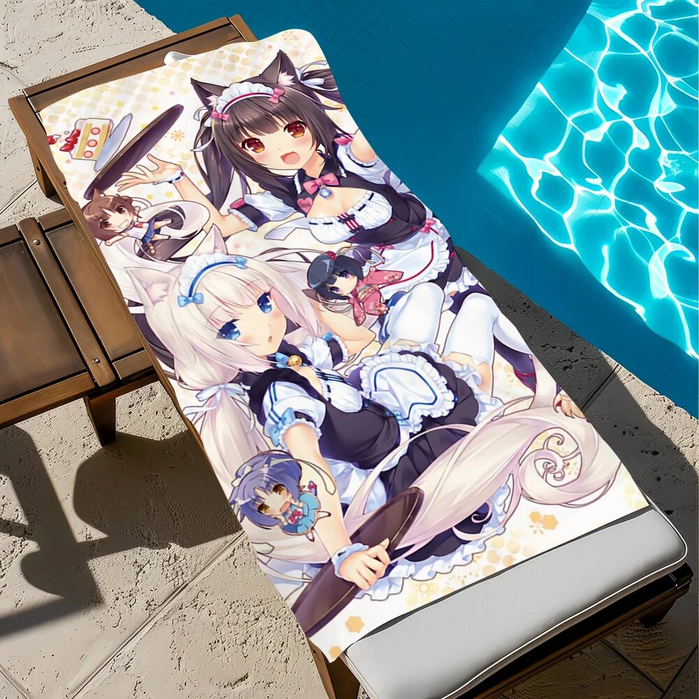 Пляжное полотенце N-nekopara аниме, 150x260 см, цвет z1