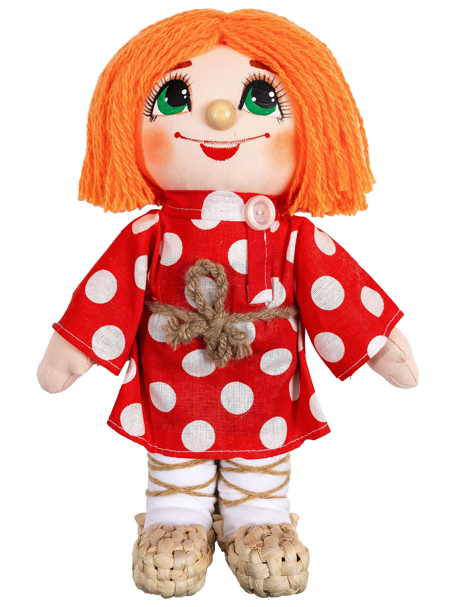 Сувенирная игрушка Оберег ручной работы Домовой Нафаня в лаптях (915012)