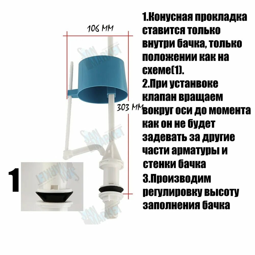 Арматура для унитазов — фото 1