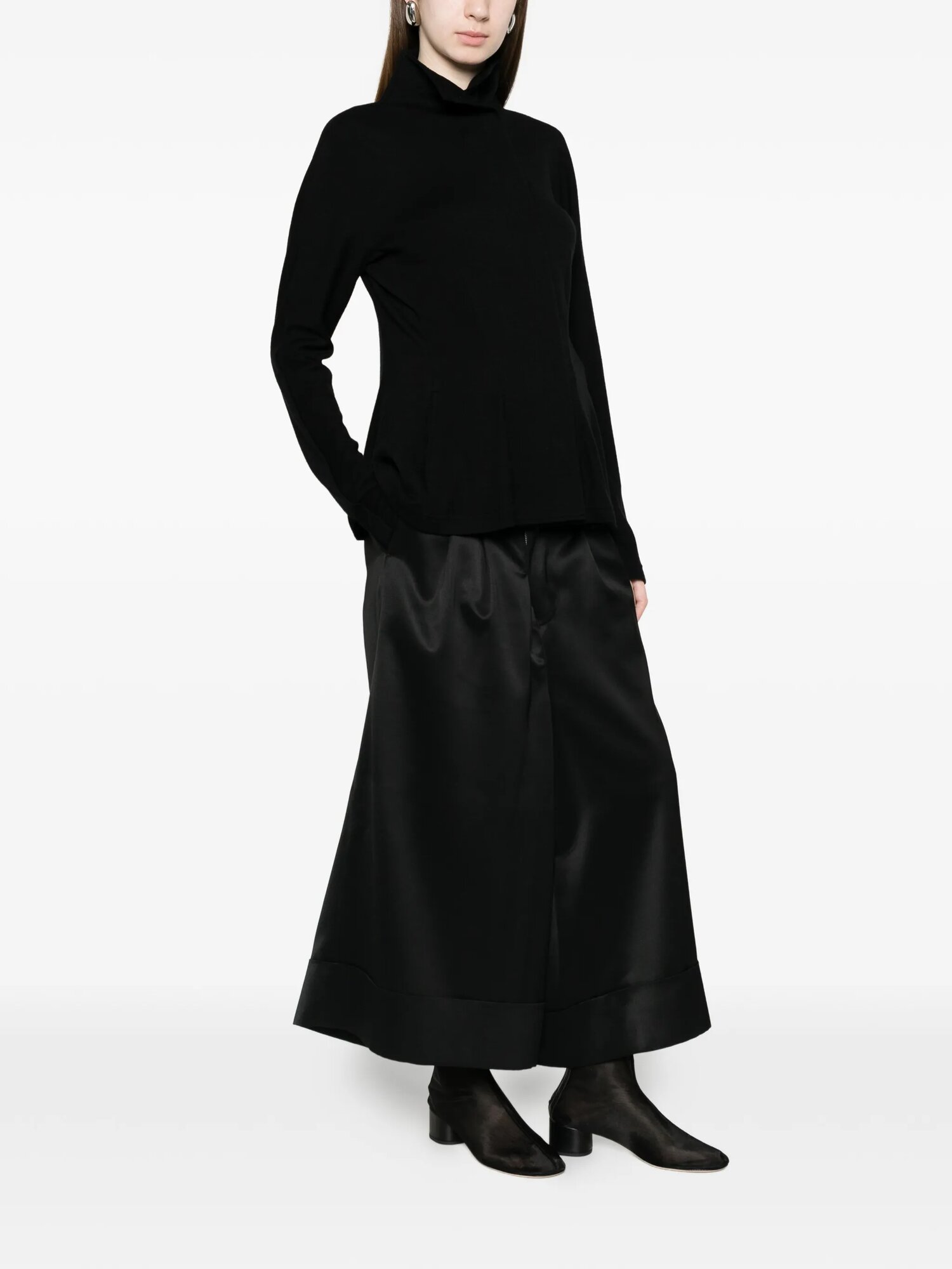 Свитер Yohji Yamamoto Roll-neck sweater, размер 44, , черный — фото 1