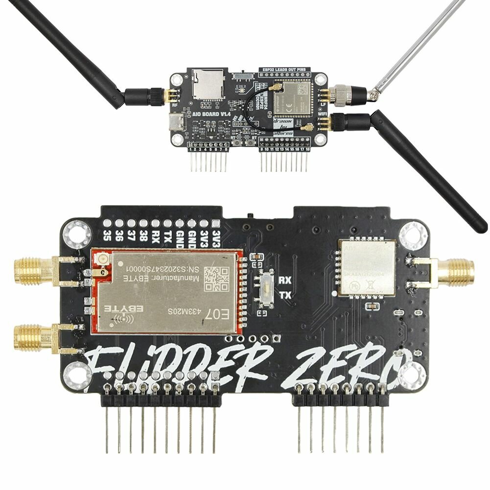 Модуль расширения ESP32 + NRF24 для Flipper Zero с поддержкой SD-карты и CC1101